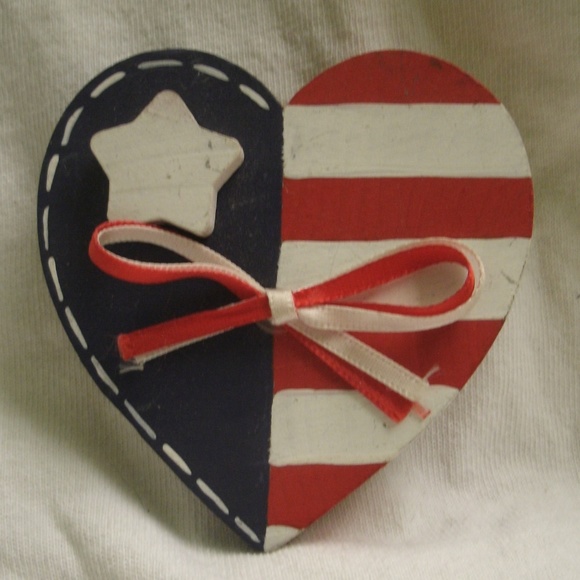 Jewelry | Vintage Patriotic Heart Pin American Flag Design | Poshmark